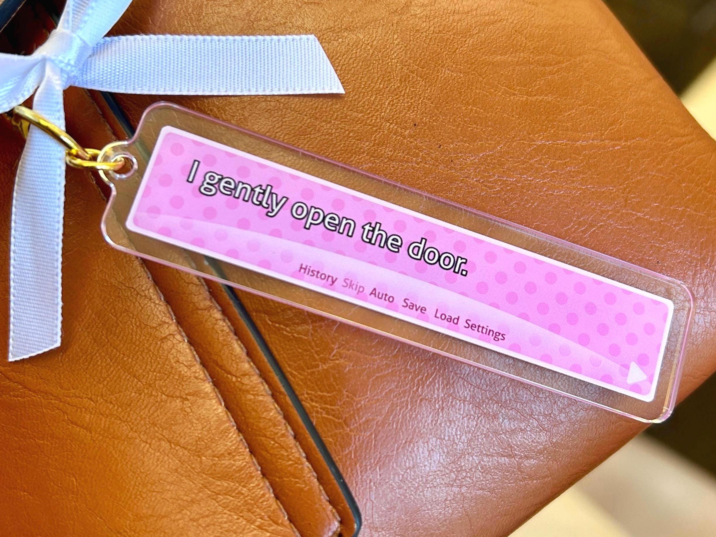 Doki Doki Literature Club- I Gently Open the Door Acrylic Keychain - Etsy