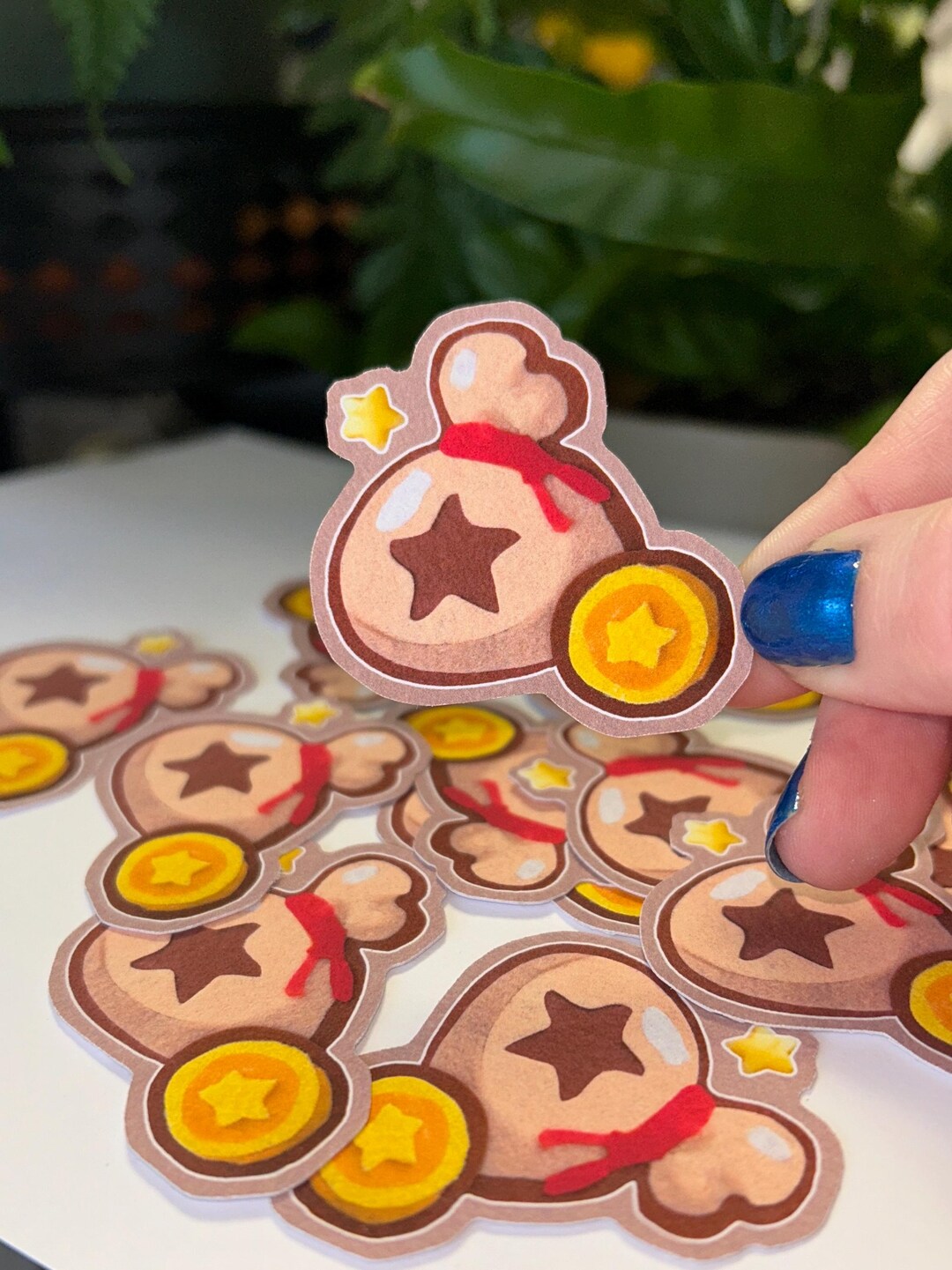 ACNL / ACNH Felt Bell Bag and Coin, 1.5x1.5" Vinyl Matte Sticker - Etsy