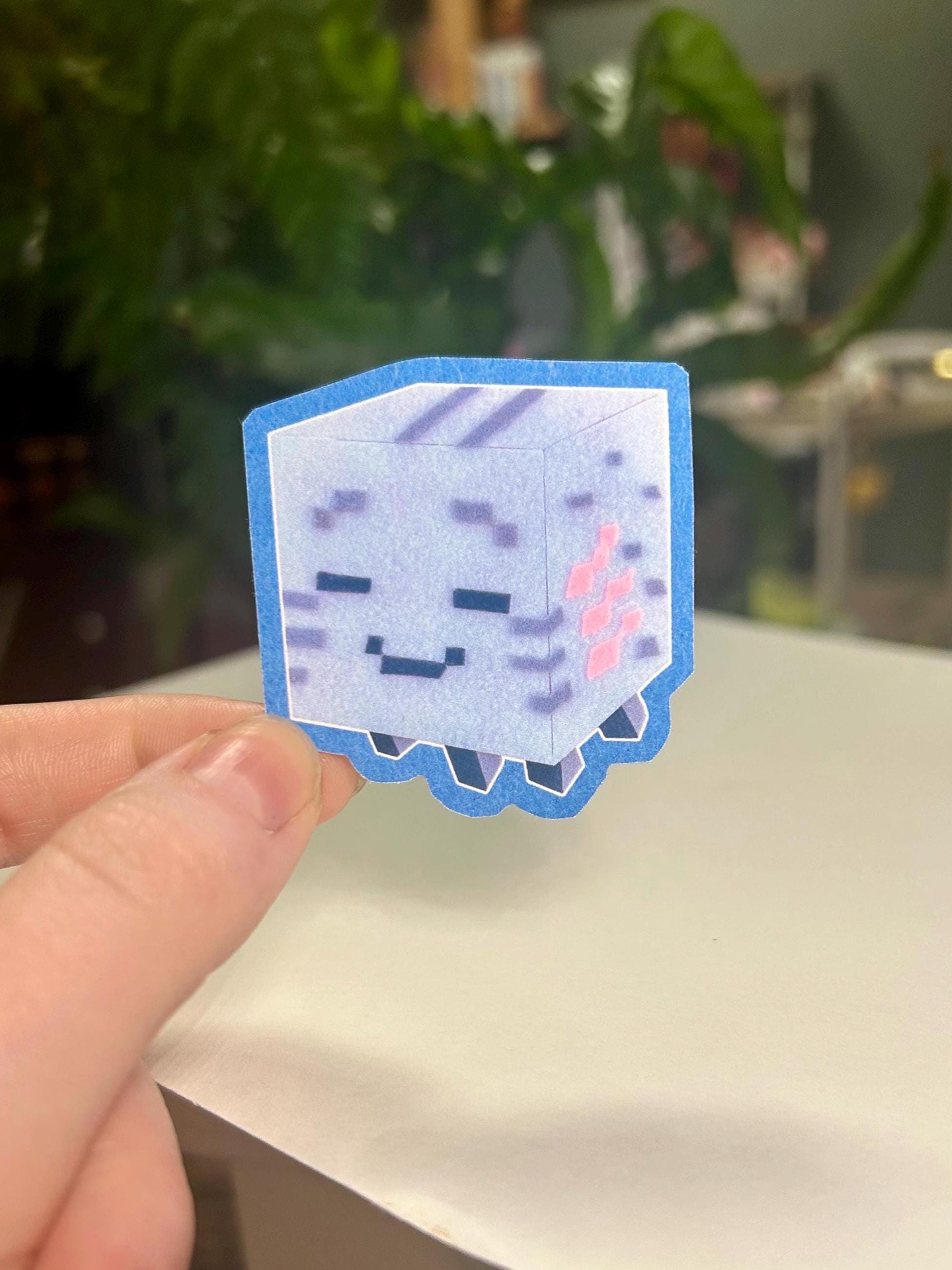 Minecraft Happy Ghastling/ghast Felt, 2x2" Vinyl Matte Sticker - Etsy