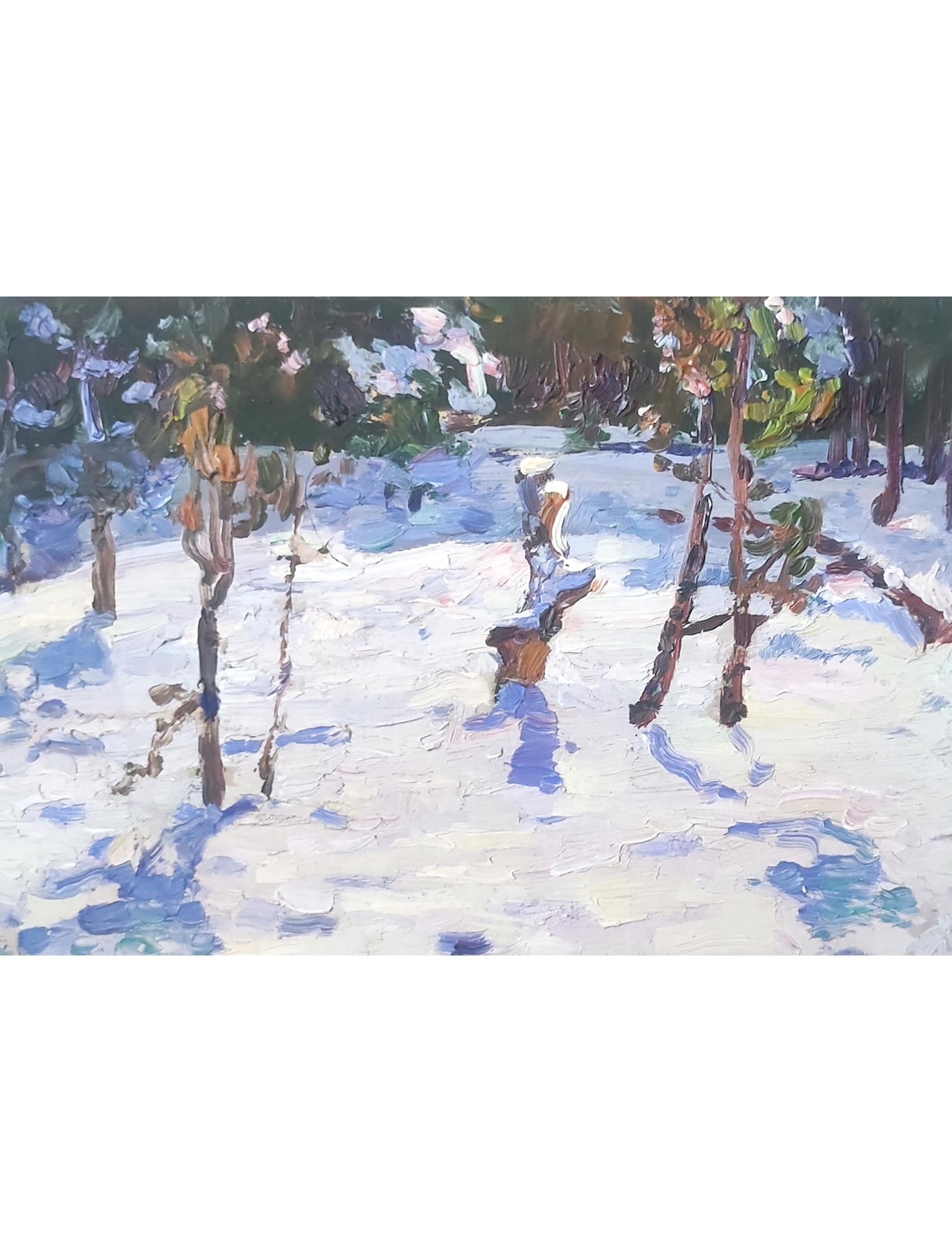 VINTAGE ORIGINAL IMPRESSIONIST Oil Painting by Ukrainе Artist A ...