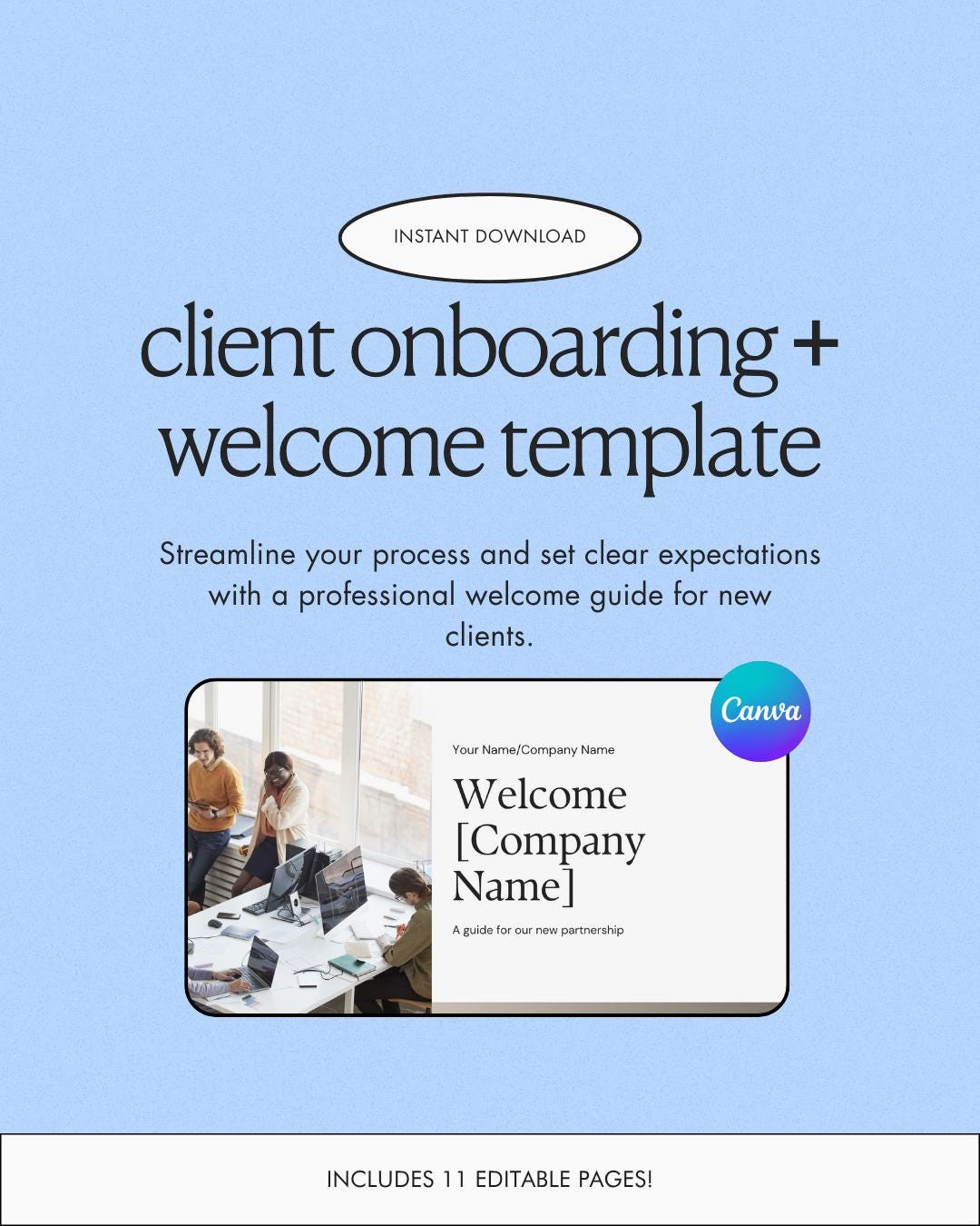 Client Onboarding Packet Template | Editable Canva Welcome Guide for ...