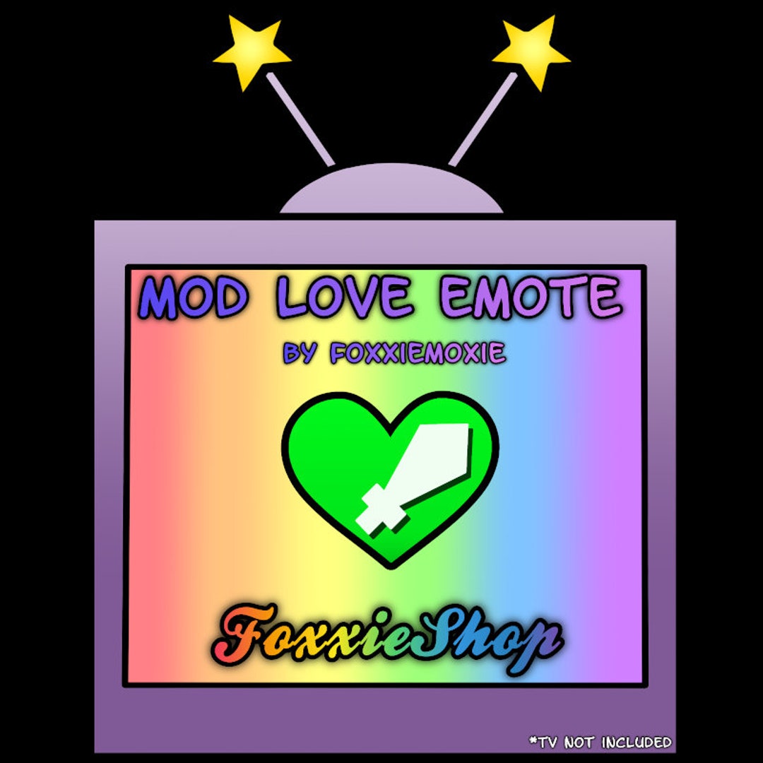 Static PNG Mod Love Heart Emote for Twitch, Kick, Youtube, Etc. - Etsy
