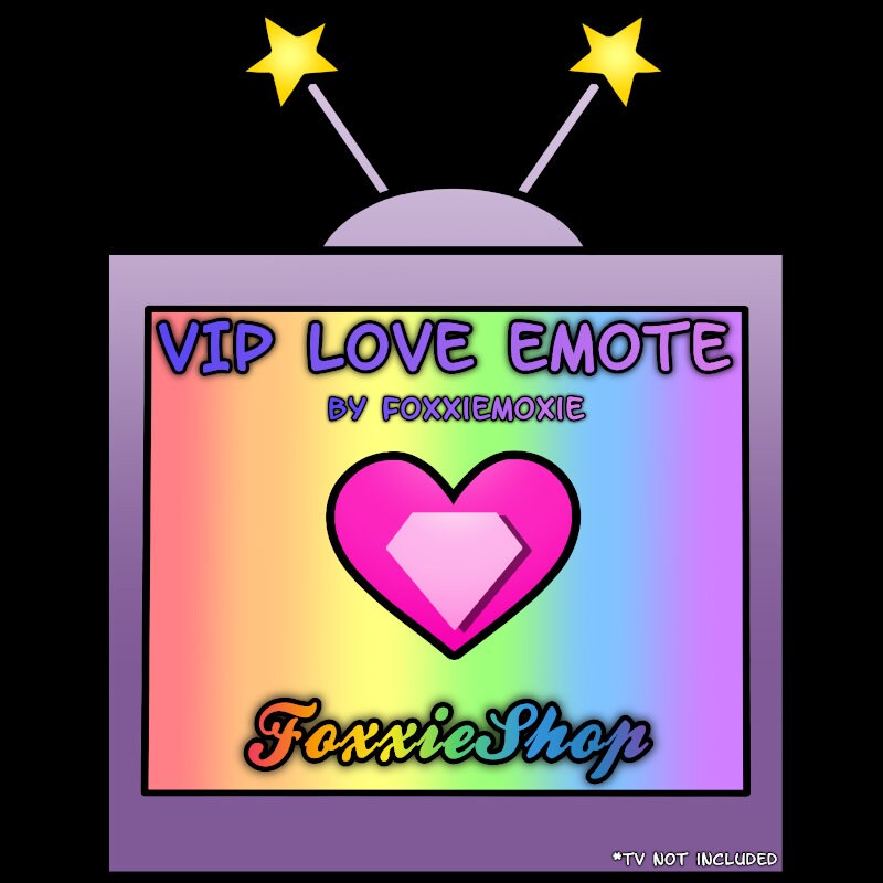 Static PNG VIP Love Heart Emote for Twitch, Kick, Youtube, Etc. - Etsy