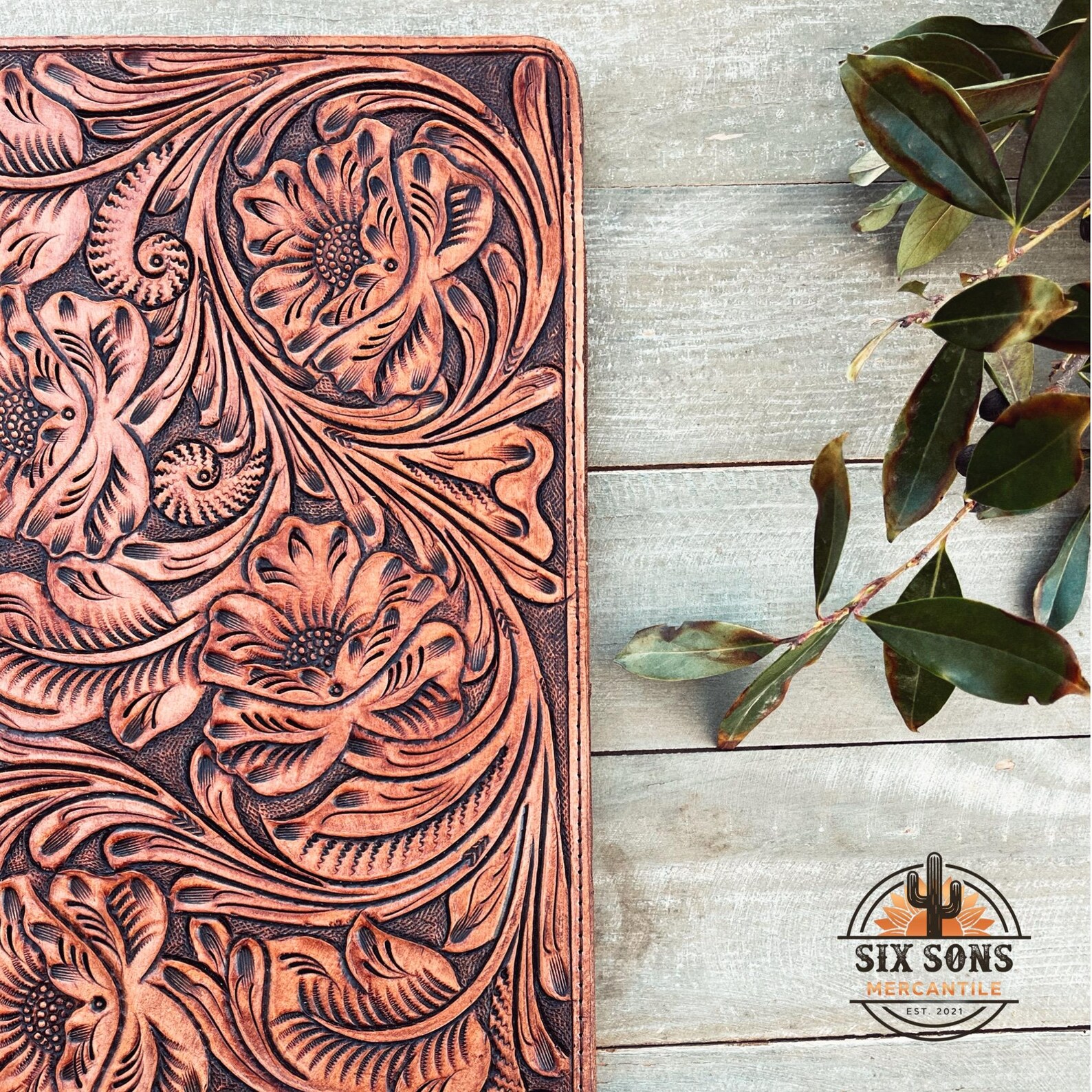Handmade Legal Pad Portfolio, Legal Pad Cover, Hand Tooled Leather ...