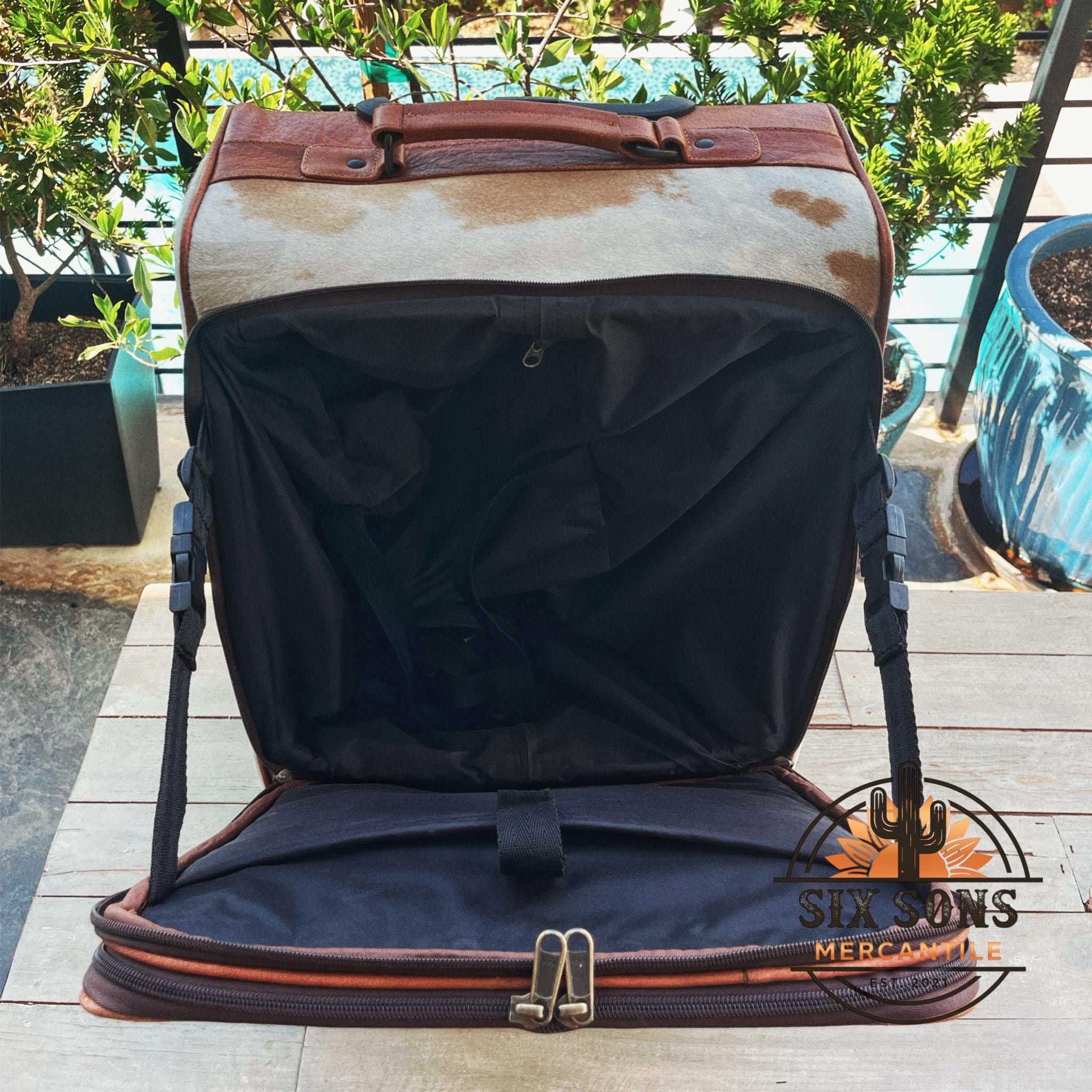 Hand Tooled Leather Suitcase, Custom Carry on Luggage, Leather Luggage ...