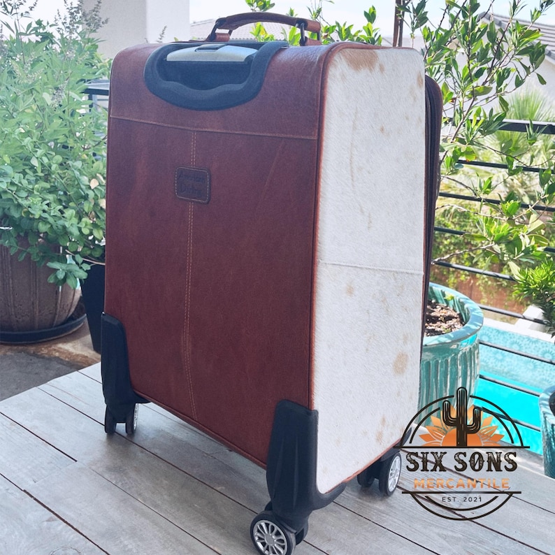 Hand Tooled Leather Suitcase, Custom Carry on Luggage, Leather Luggage ...