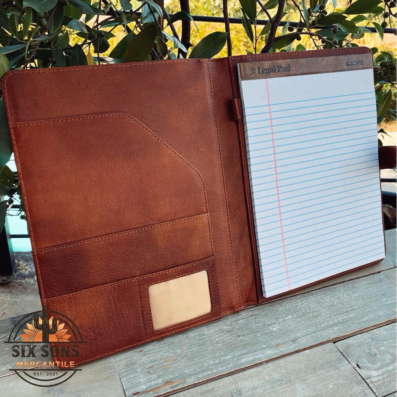 Handmade Legal Pad Portfolio, Legal Pad Cover, Hand Tooled Leather ...
