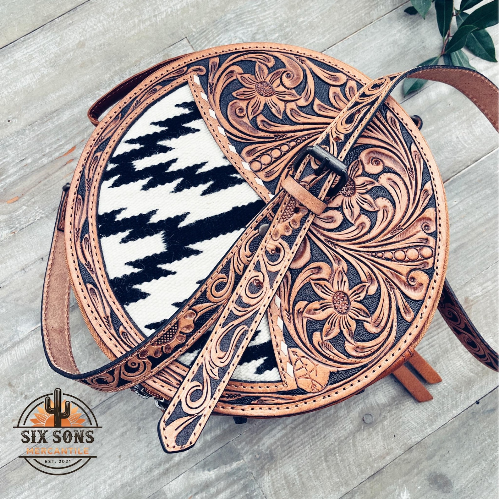 Western Leather Purse, Western Purse, Hand Tooled Leather Canteen Purse ...