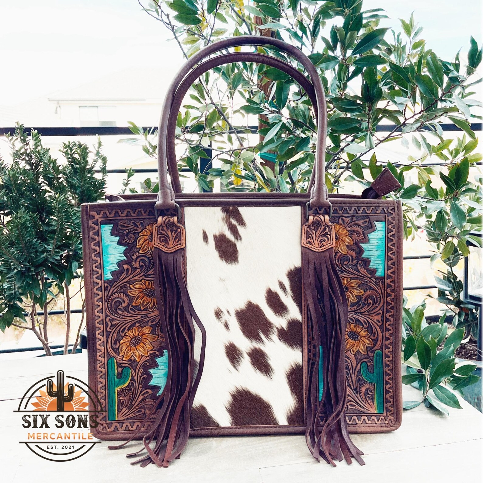 Western Purse, Hand Tooled Leather Purse, Western Tote Bag, Conceal ...