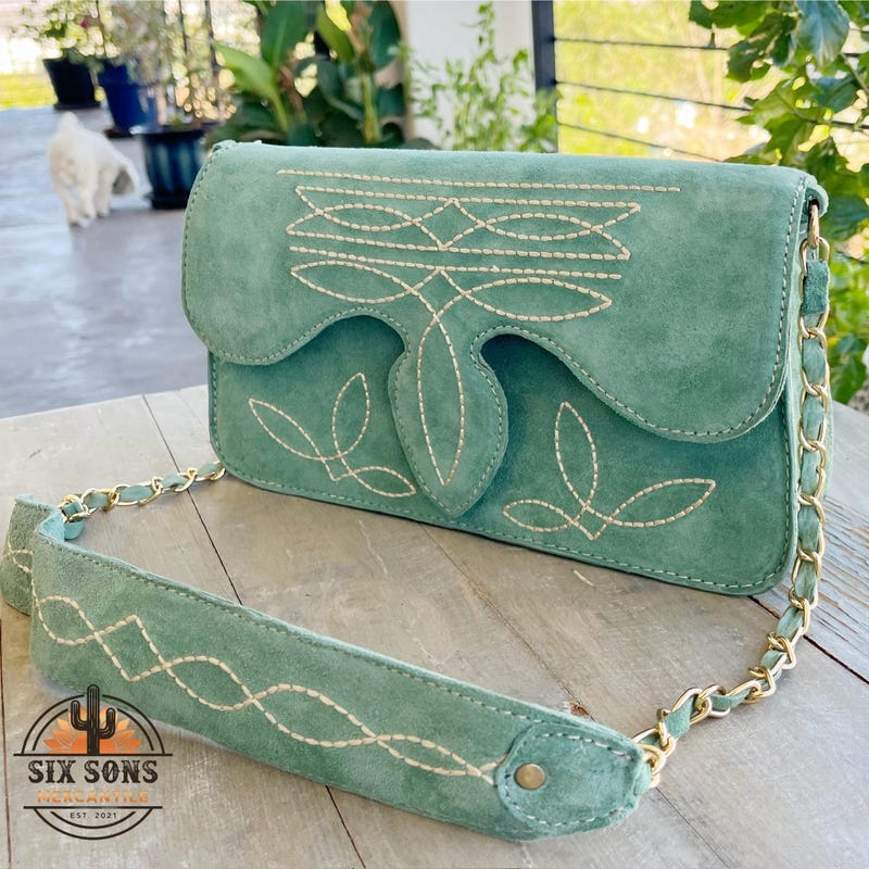 Cowboy Boot Stitch Purse - Etsy