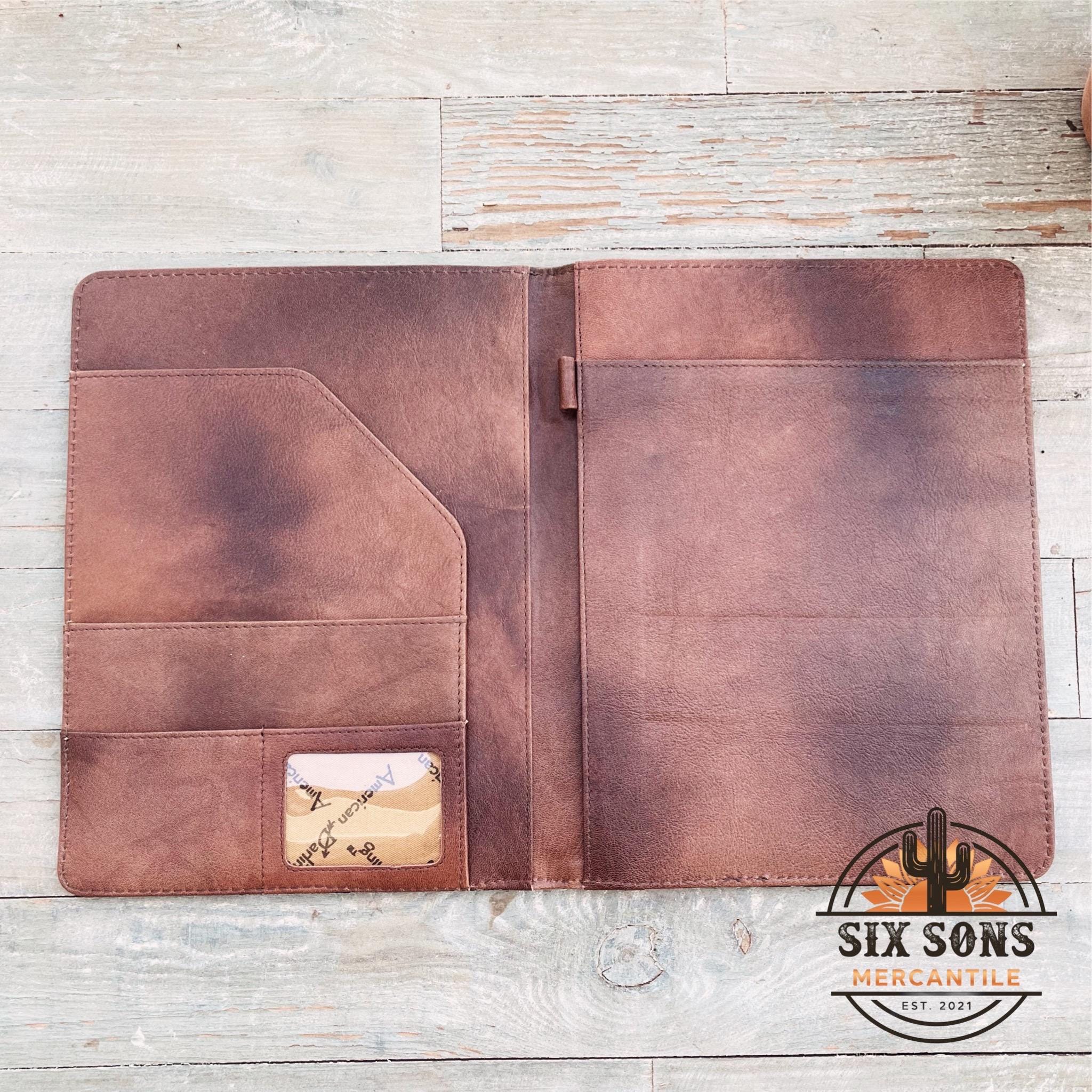 Handmade Legal Pad Portfolio, Legal Pad Cover, Hand Tooled Leather ...