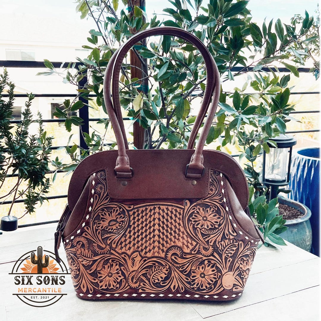 Handmade Purse, Western Leather Purse, Leather Shoulder Bag, Handmade ...