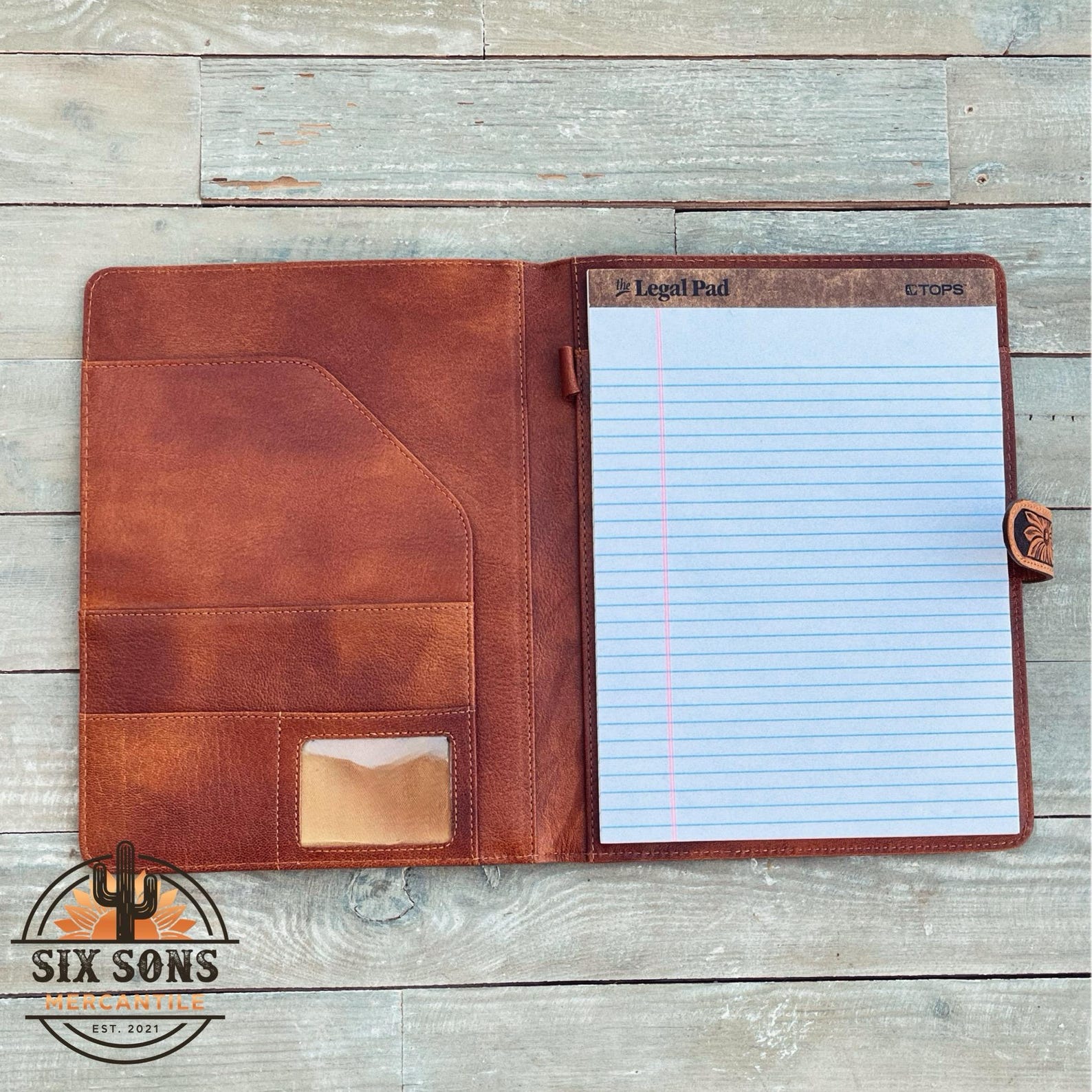 Handmade Legal Pad Portfolio, Legal Pad Cover, Hand Tooled Leather ...