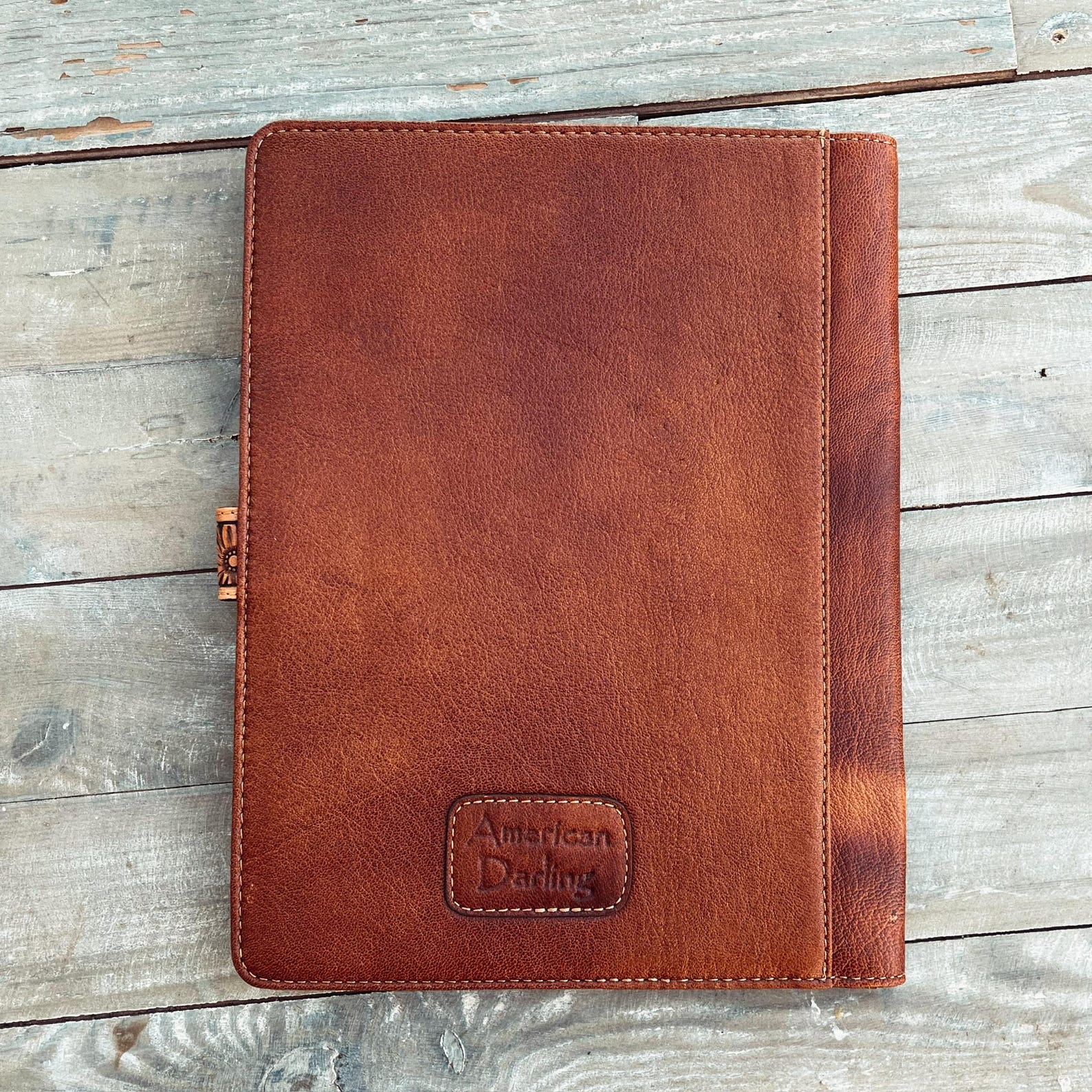 Handmade Legal Pad Portfolio, Legal Pad Cover, Hand Tooled Leather ...