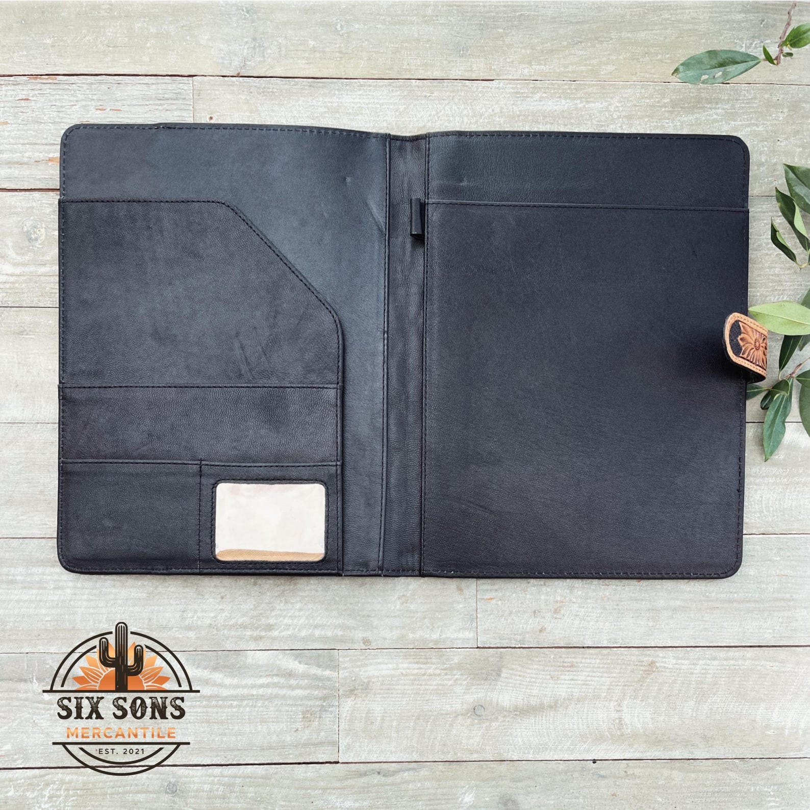 Handmade Legal Pad Portfolio, Legal Pad Cover, Hand Tooled Leather ...