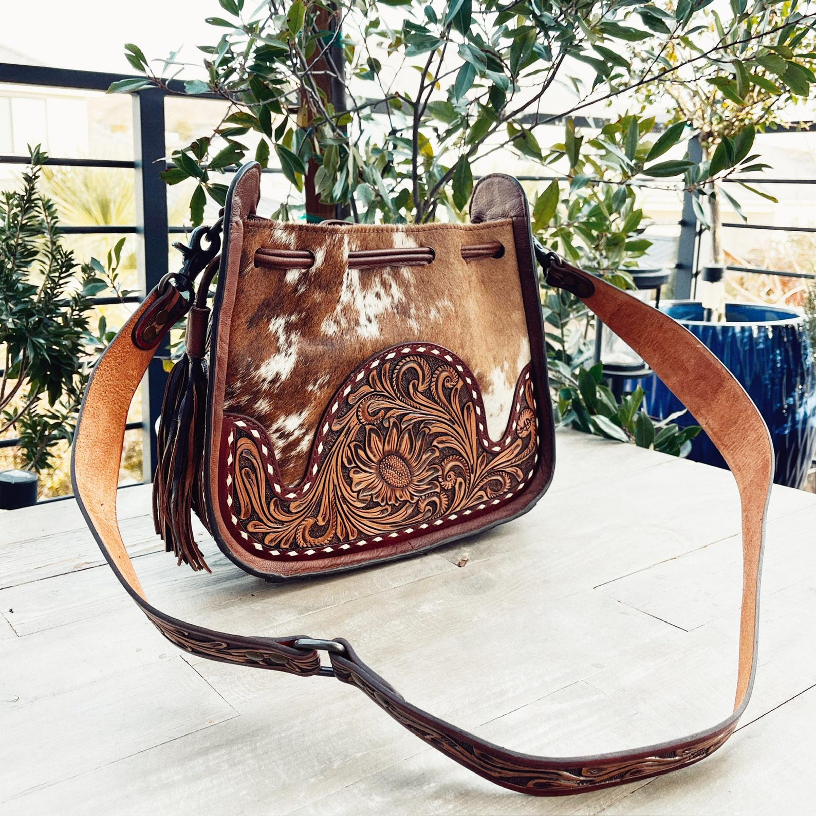 Handmade Leather Purse, Cute Tote Bag, Western Hobo Purse, Western Tote ...