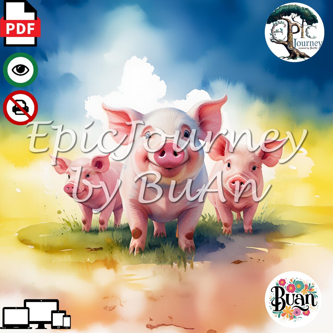 E-book Spain Three Little Pigs PDF children's Digital Story Gift for ...