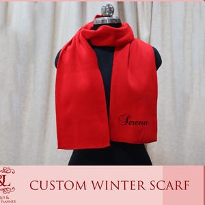 Warm Winter Scarf - Personalized Scarf for Women - Solid Knit Wool ...