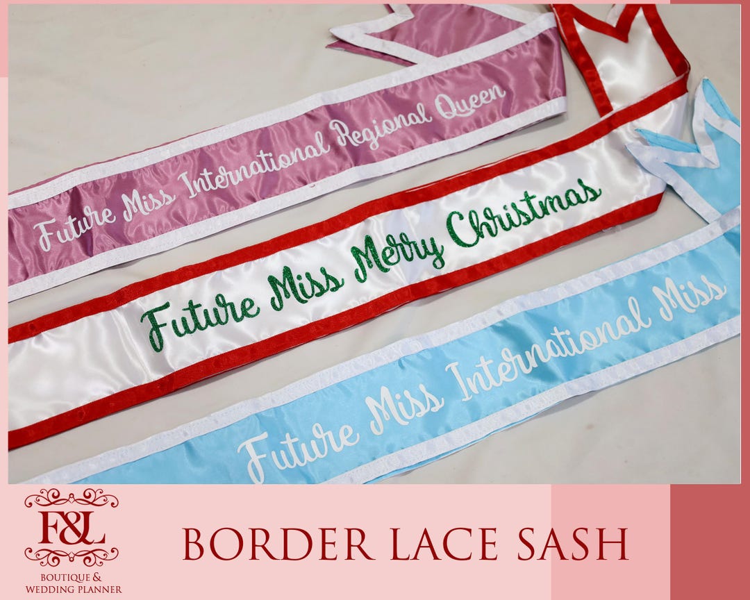 Bridesmaid Lace Sash Custom Lace Sash Birthday Party Lace Sash ...