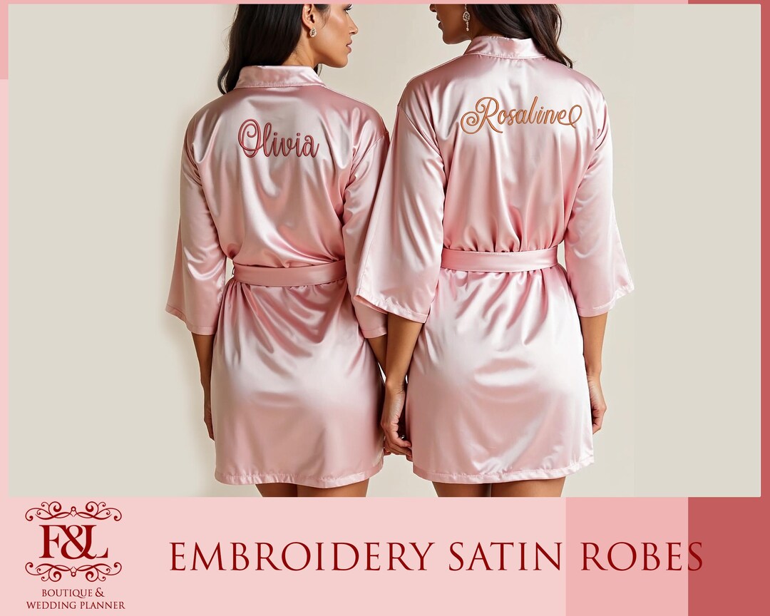 Bridesmaid Embroidery Robes | Birthday Robes | Monogrammed Robes ...