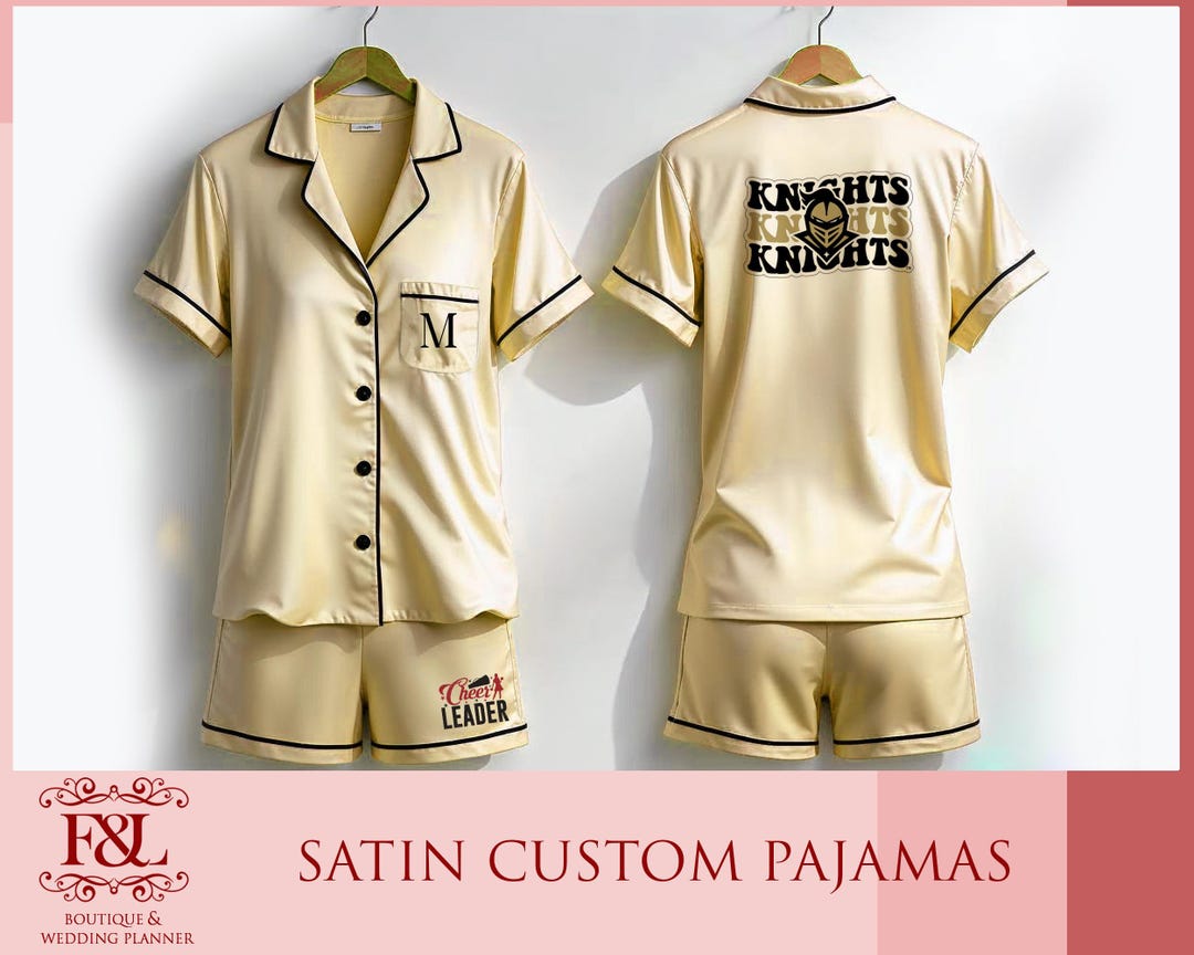 Custom Knights Cheer Pajamas Cheerleads Pajama Set Custom Pyjamas Set ...