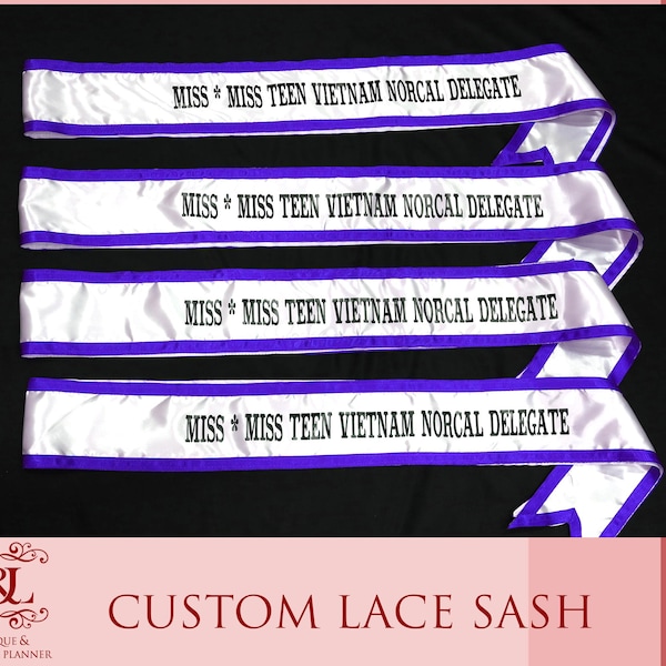 Custom Sash - Etsy