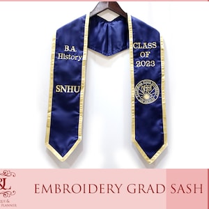 Custom Graduation Stole | Embroidery Graduation Stole | Personalized ...