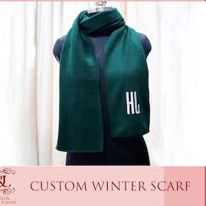 Warm Winter Scarf - Personalized Scarf for Women - Solid Knit Wool ...