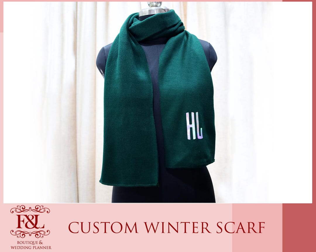 Warm Winter Scarf - Personalized Scarf for Women - Solid Knit Wool ...