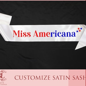 Miss American Sash - Bachelorette Party Sash - Bridesmaid Sash ...
