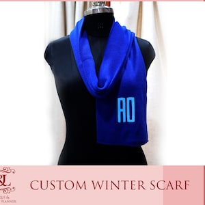 Warm Winter Scarf - Personalized Scarf for Women - Solid Knit Wool ...