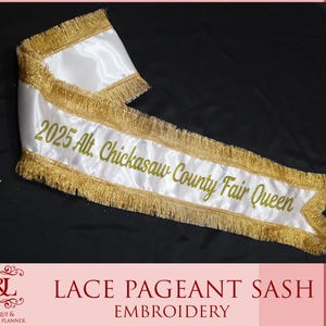 Personalized Pageant Lace Sash Bridesmaid Sash Custom Text Sash Sash ...