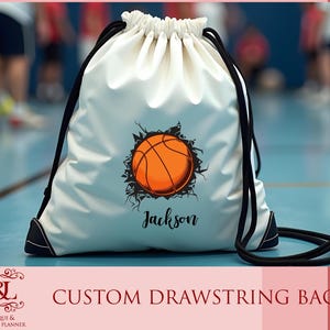 Personalized Bag With Name - Custom Drawstring Backpack - Travel Party ...