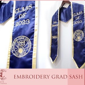 Embroidery Graduation Stole | Personalized Nursing Stole | Custom Text ...