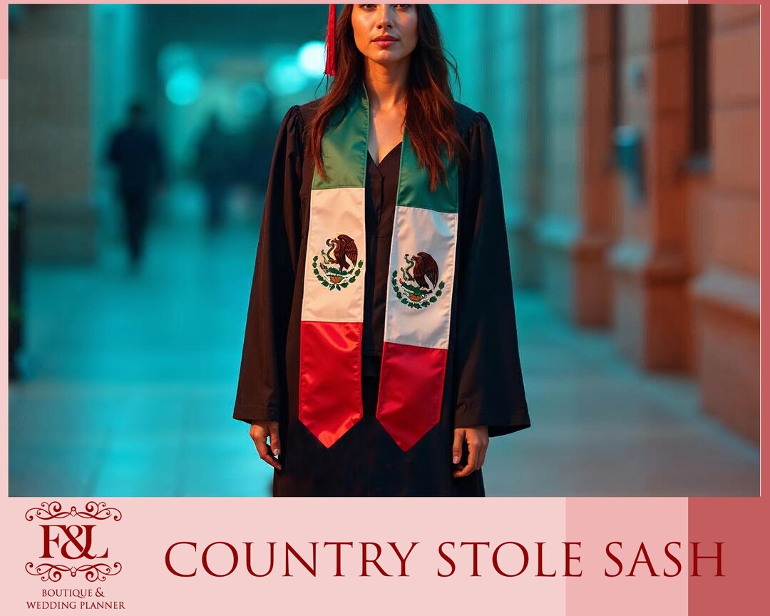 Customized Country Flag Graduation Stoles- Mix & Match Country Stoles ...