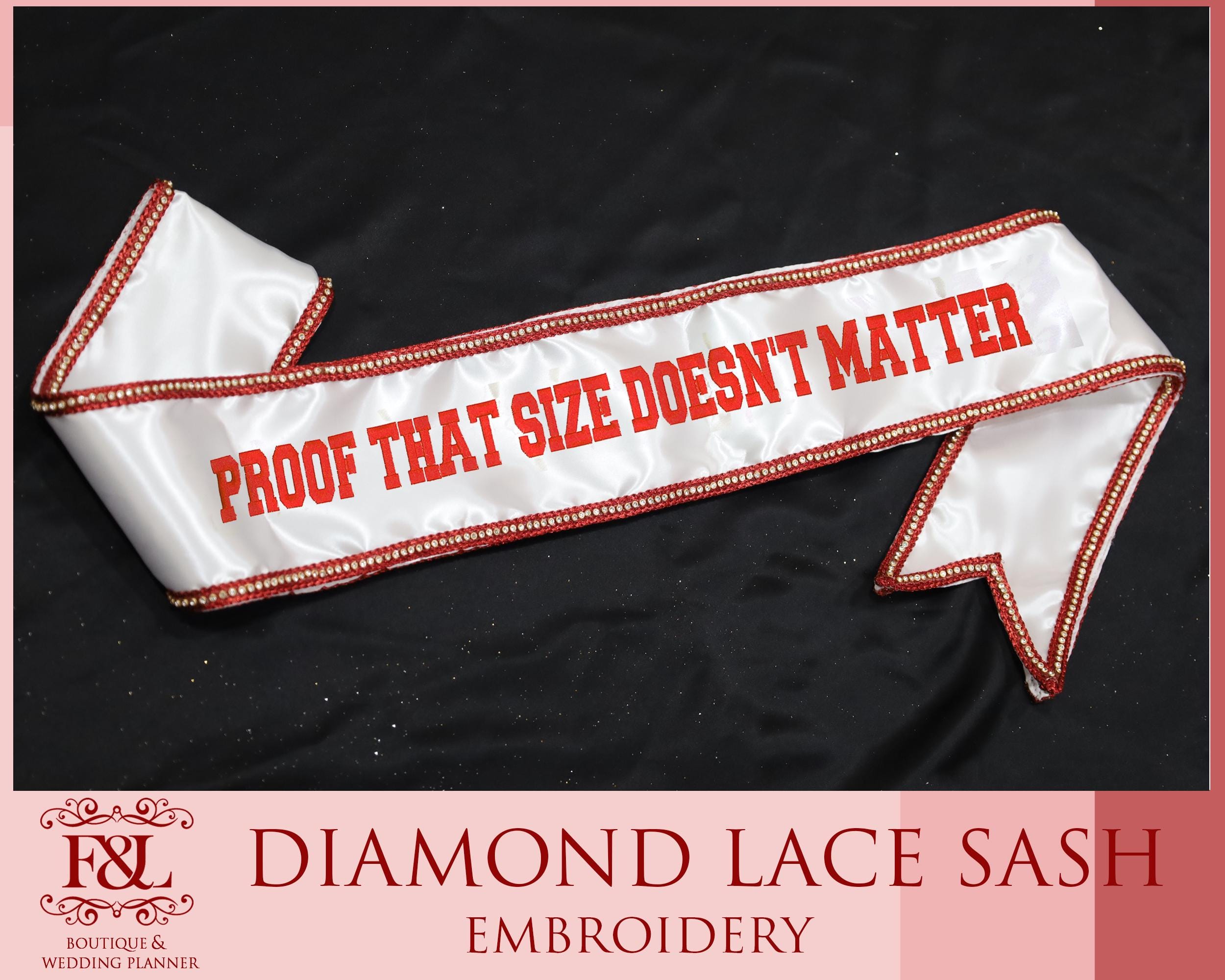 Bridesmaid Sash Custom Text Sash Sash Custom Diamond Lace Sash ...