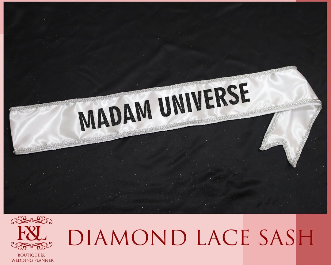Bridesmaid Sash Custom Text Sash Sash Custom Diamond Lace Sash Bridal ...