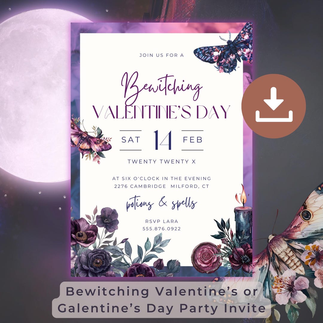 Printable Valentines Day Invitation Template |editable Valentines Day ...