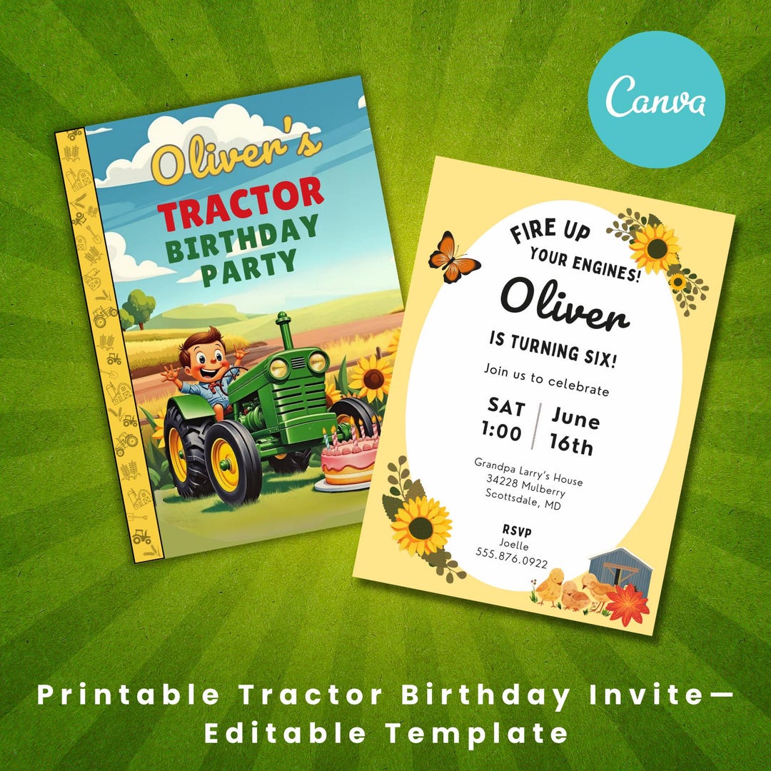 Little Golden Book Birthday Invitation - Editable Printable Template ...
