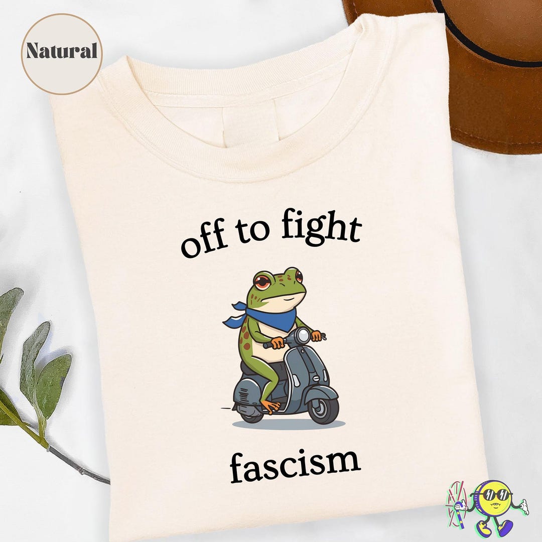 Off to Fight Fascism: Inflatable Costume Protest Portland Frog Scooter ...