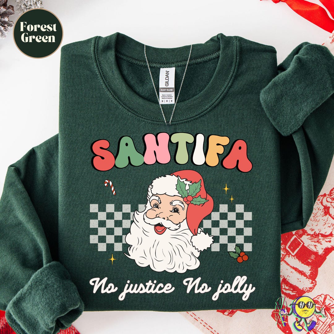 Santifa Shirt: Antifa Santa Christmas Shirt, Anti Fascism Social ...