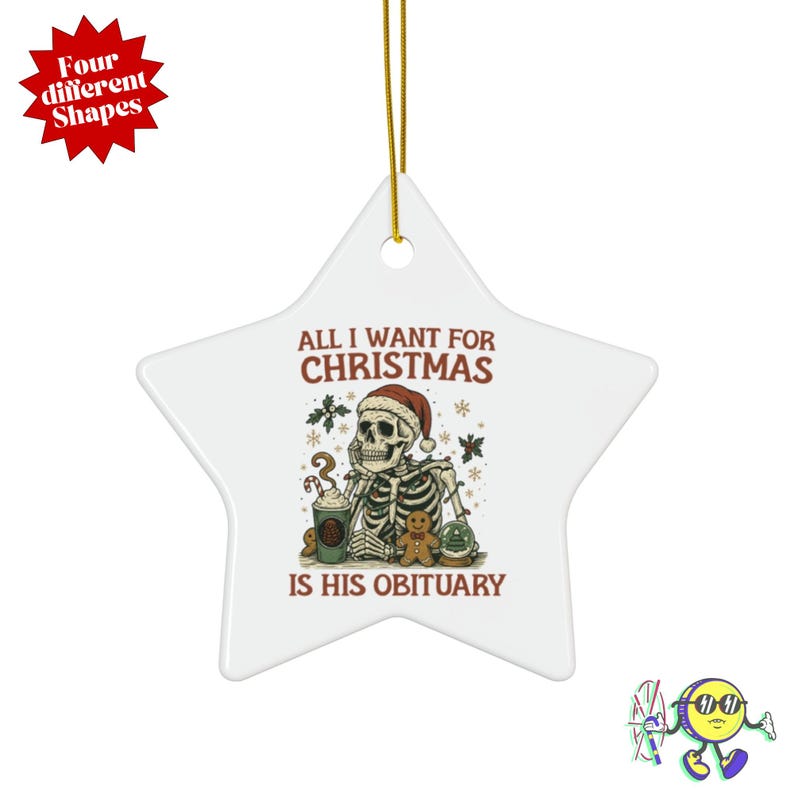 Anti Trump Skeleton Christmas Tree Ornament, FDT Xmas Decor, Liberal ...
