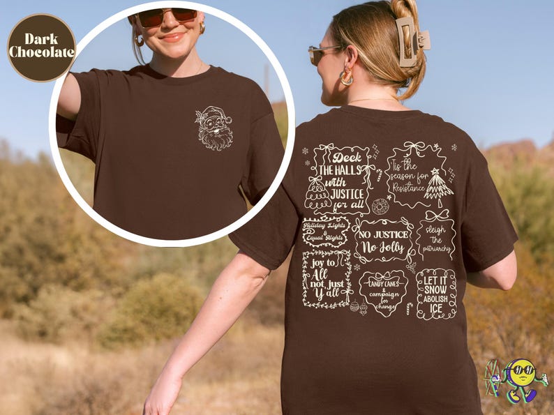 Coquette Doodle Christmas Shirt: Subtle Liberal Values Social Justice ...