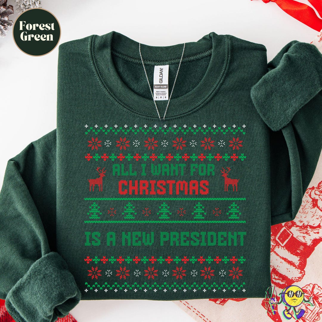 All I Want for Christmas is a New President Shirt: Anti Trump Liberal ...