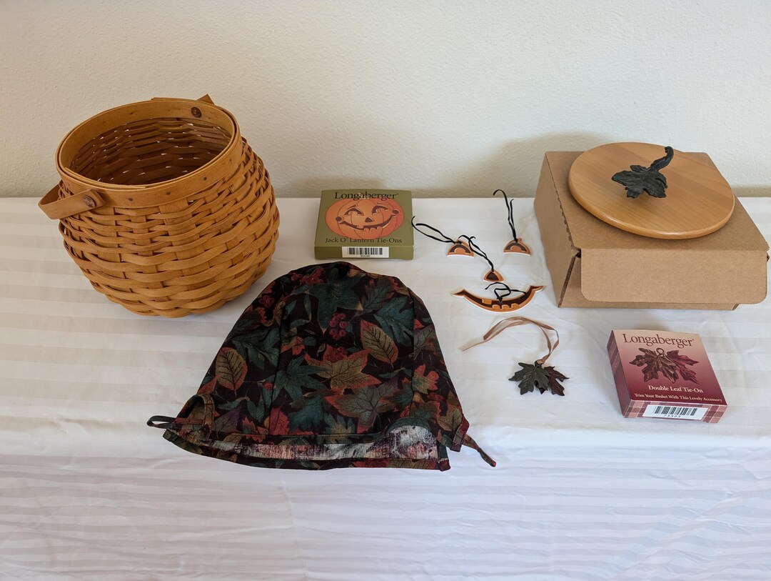 Vintage Longaberger - Halloween Pumpkin Basket (short) - Etsy