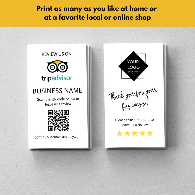 Editable Tripadvisor Review Card Template Printable Customer Feedback ...