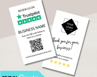 Editable Amazon Review Card Template Printable Customer Feedback ...