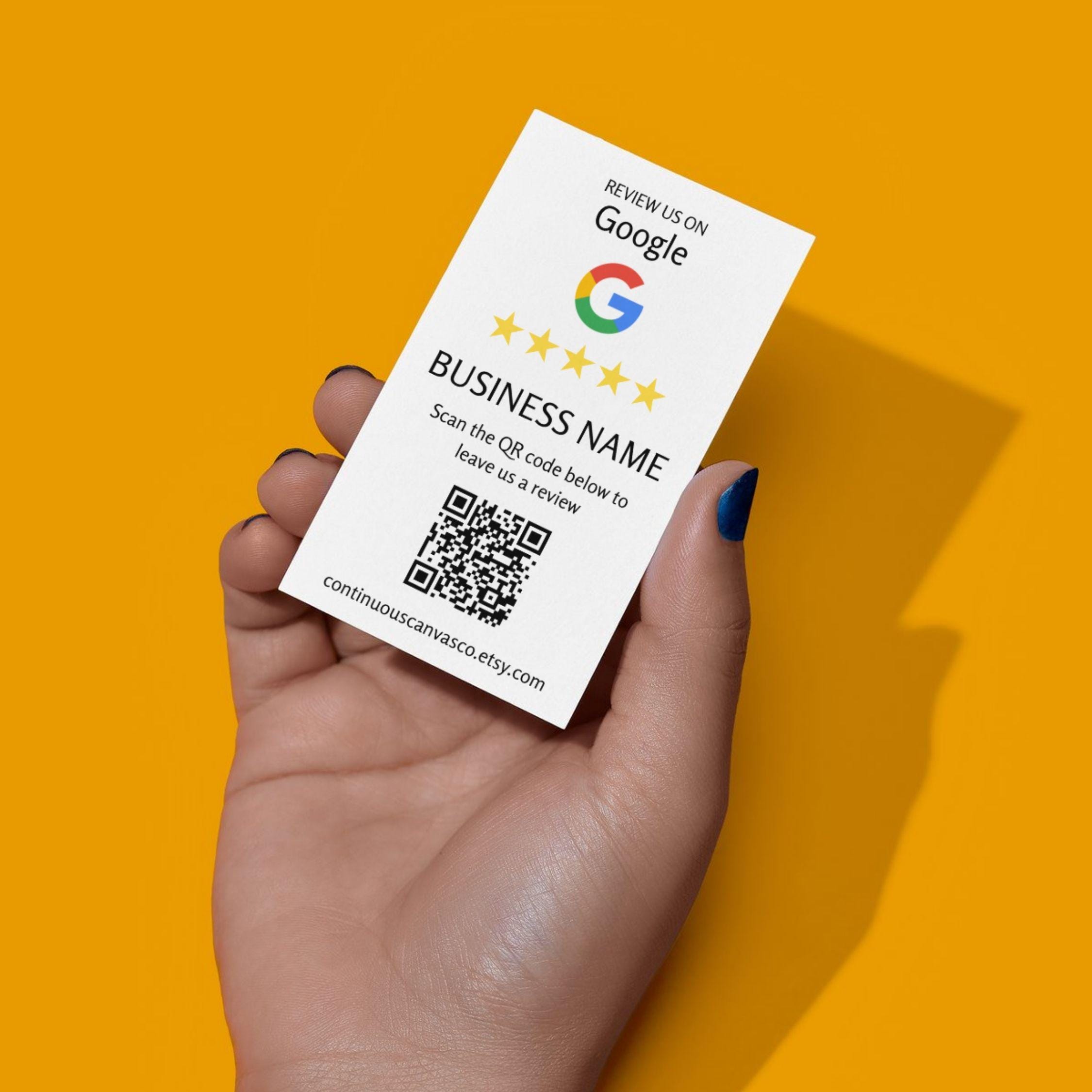 Editable Google Review Card Template Printable Customer Feedback ...