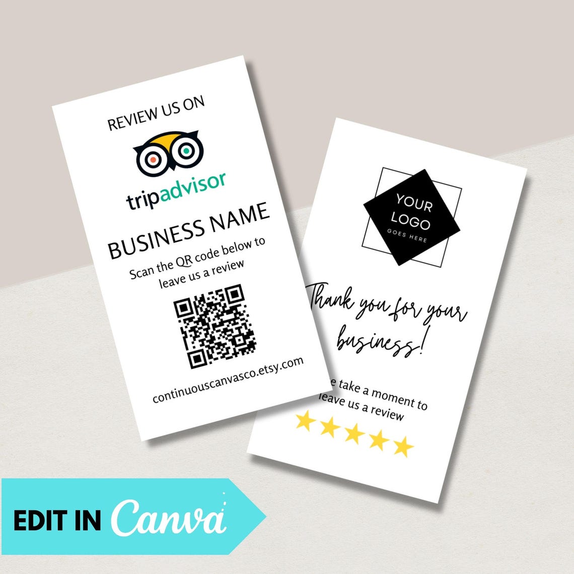Editable Tripadvisor Review Card Template Printable Customer Feedback ...