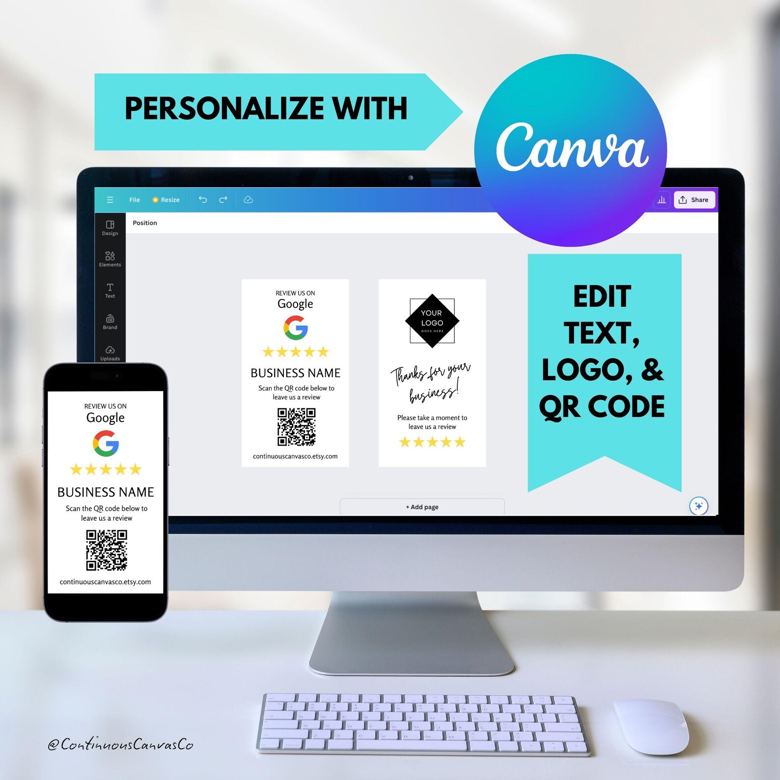 Editable Google Review Card Template Printable Customer Feedback ...